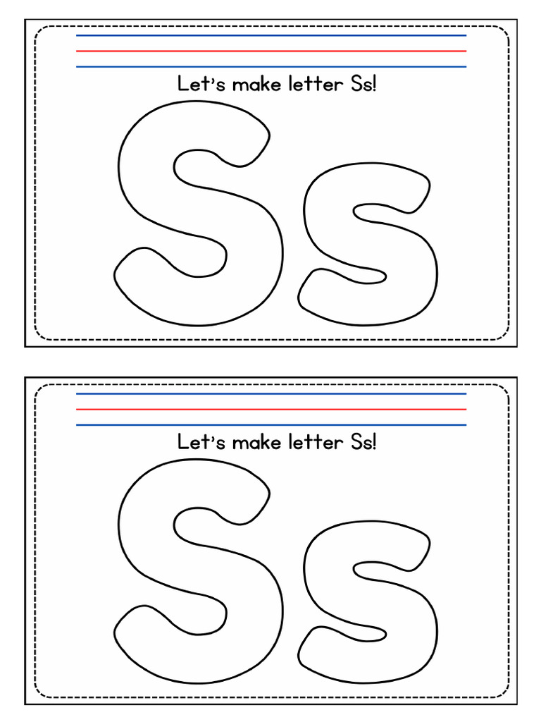 Letter Ss Playdough | PDF