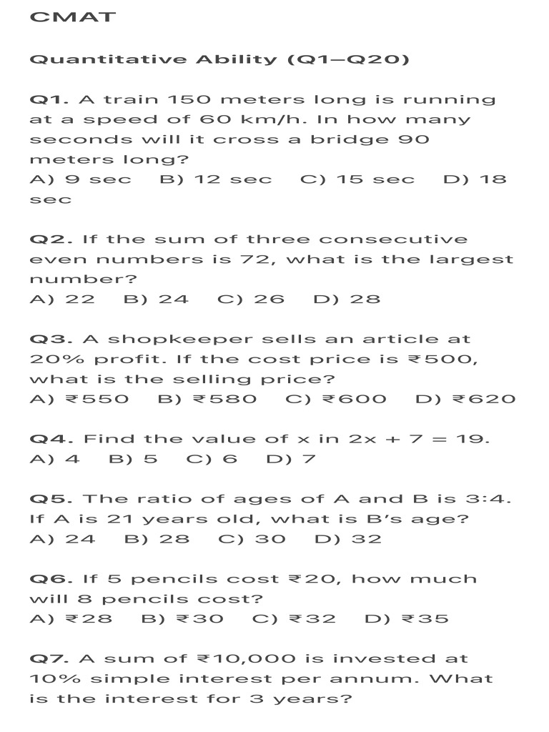 Cmat New 001 | PDF