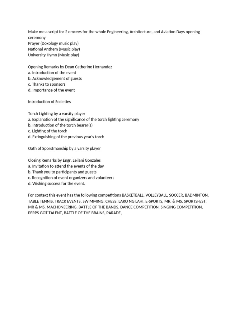 GPT Opening Ceremony | PDF