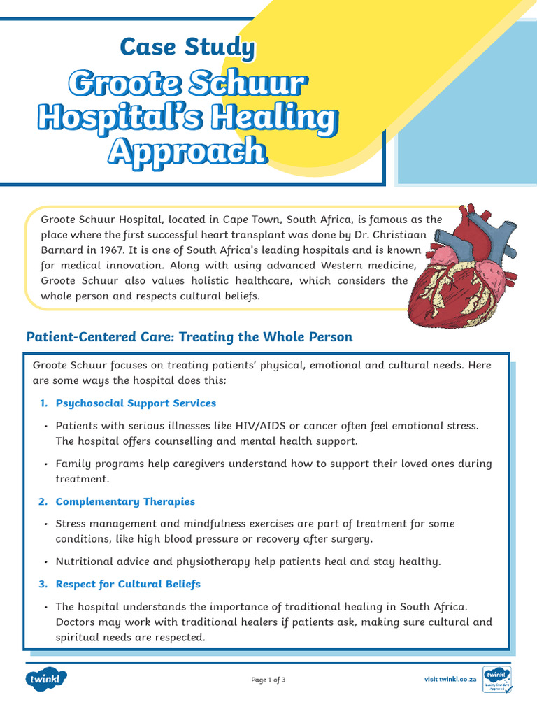 Case Study Groote Schuur Hospital's Holistic and Western Healing ...