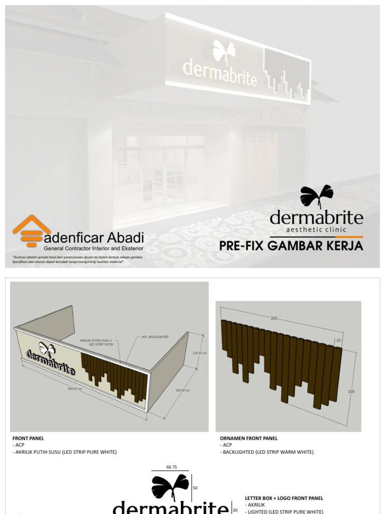 Prefix Gambar Kerja - Klinik Dermabrite | PDF
