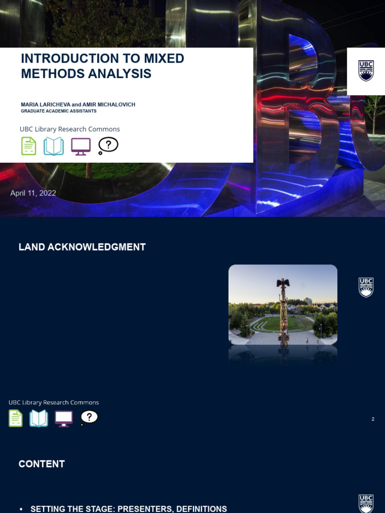 2022 Intro To Mixed Methods Analysis Slides | PDF | Analysis Of ...