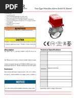 Potter VSR-S Flow Switch Manual | PDF | Fire Sprinkler System | Switch