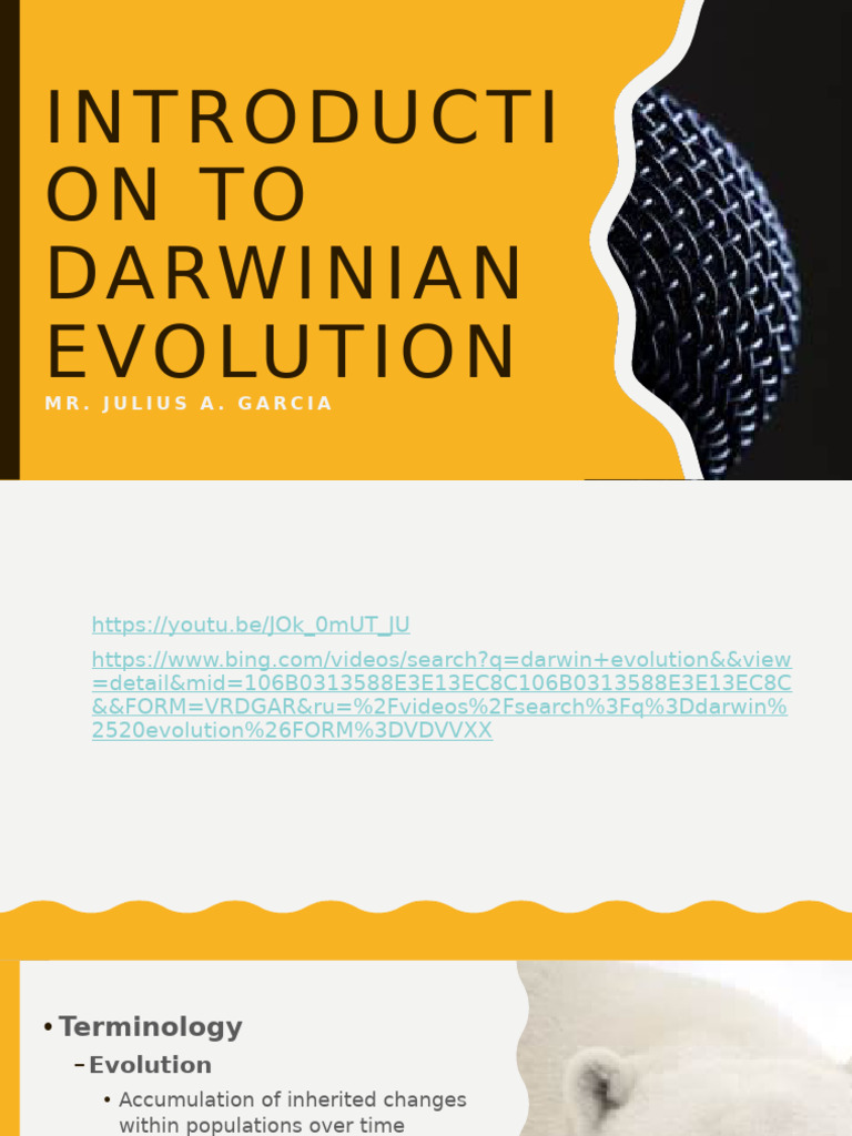 Intro To Darwin Evolution Presentation - 2024 | PDF | Evolution | Natural Selection
