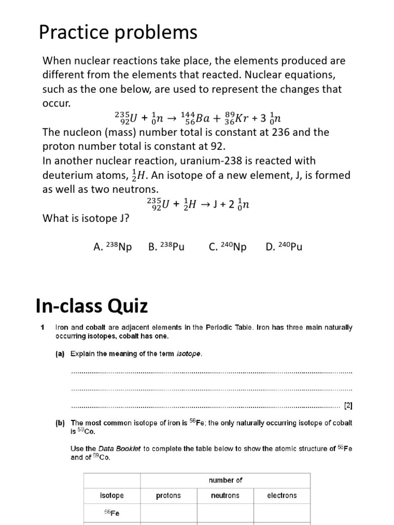 Ch1 Atomic Structure-Hw | PDF