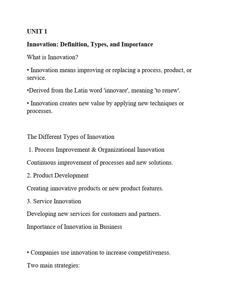 Understanding Innovation Strategies | PDF | Innovation | Strategic ...