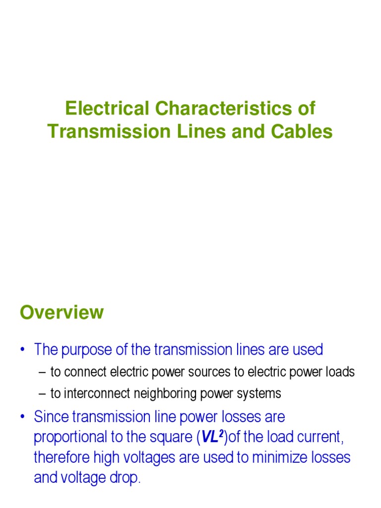 Day 2-A-Electrical Characteristics of Transmission Line | PDF ...