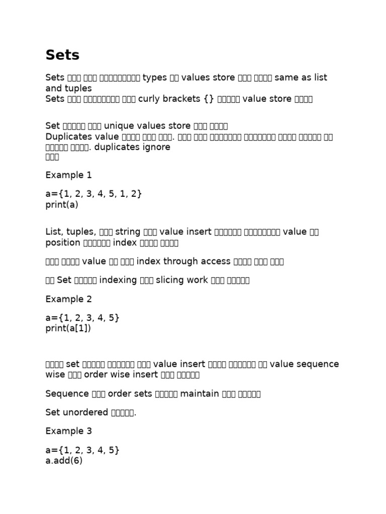 Sets | PDF