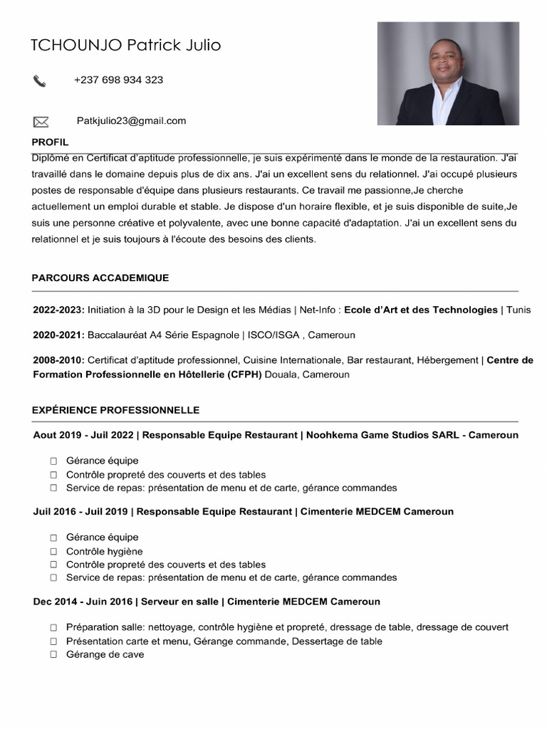 CV Patrick Julio Jan 2024 Pat Julio R2 PDF | PDF