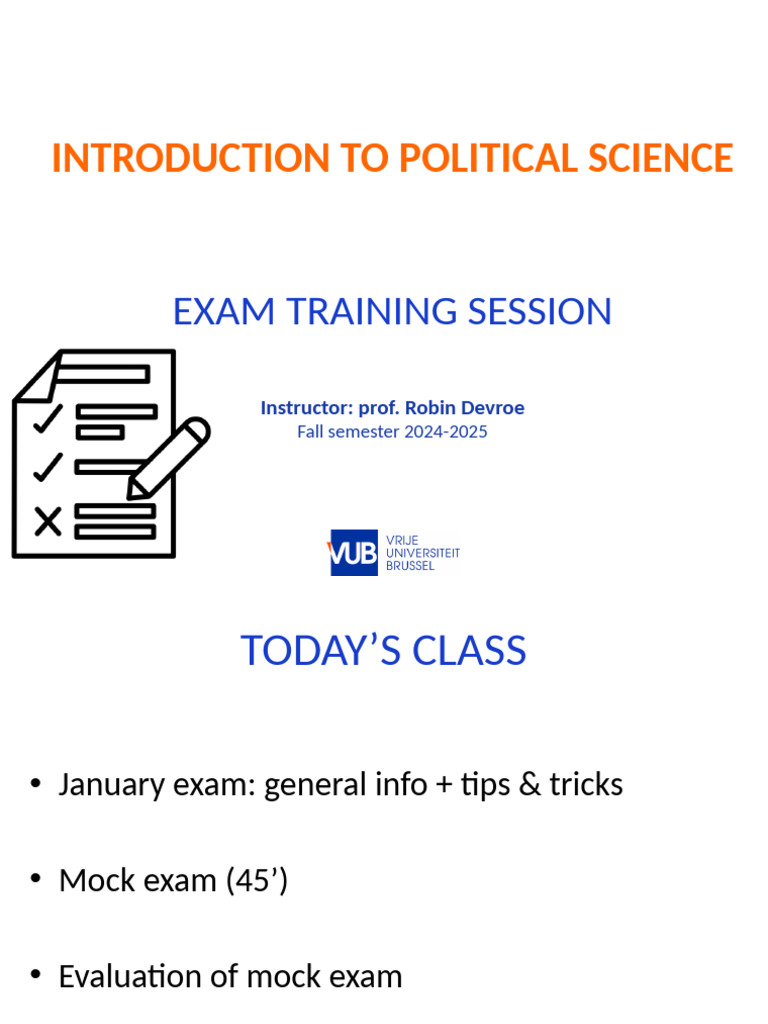 IntroPS Class8 Exam Training Session | PDF | Socialism | Concept