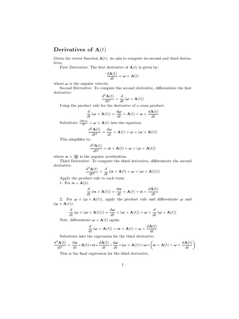 Assignment 9 Kinematics | PDF | Kinematics | Derivative