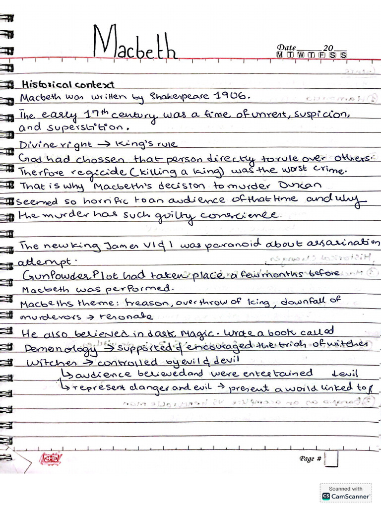 Macbeth Notes | PDF