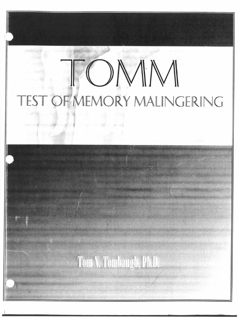 TOMM, Manual | PDF