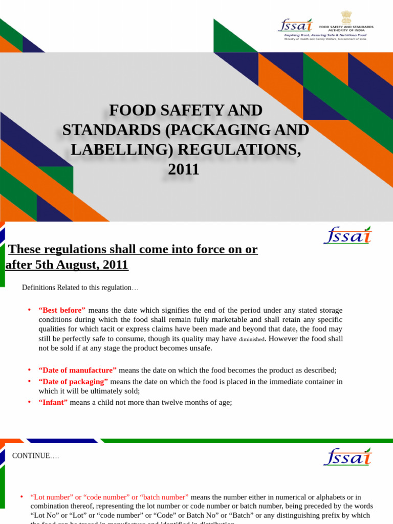 Food Packaging and Labelling Regulations | PDF | Nutrition Facts Label ...