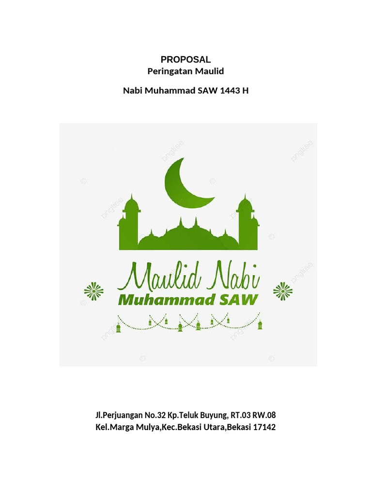 Proposal Maulid Nabi Muhammad 1444 H Tika & Keluarga | PDF