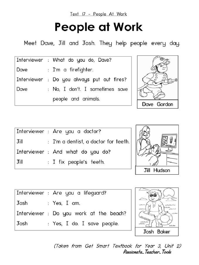 Worksheet People at Work | PDF