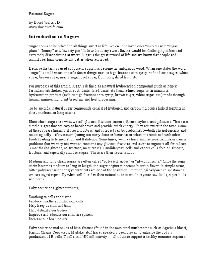 The Eight Essential Sugars: Understanding Short, Medium, and Long Chain ...