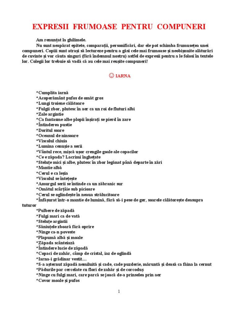 Expresii Compunere | PDF