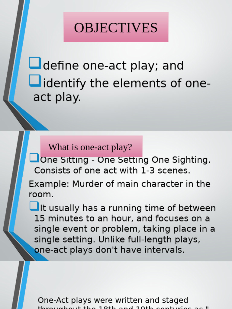Elements of One Act Play Module 6 | PDF | Plot (Narrative)