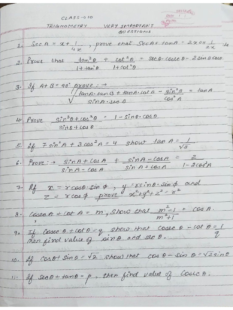 Trignometry Pdf