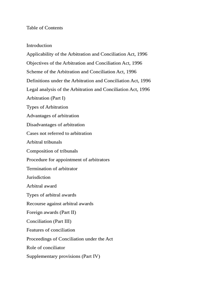 Arbitration and Conciliation Act 1996 | PDF | Arbitration | Alternative Dispute Resolution