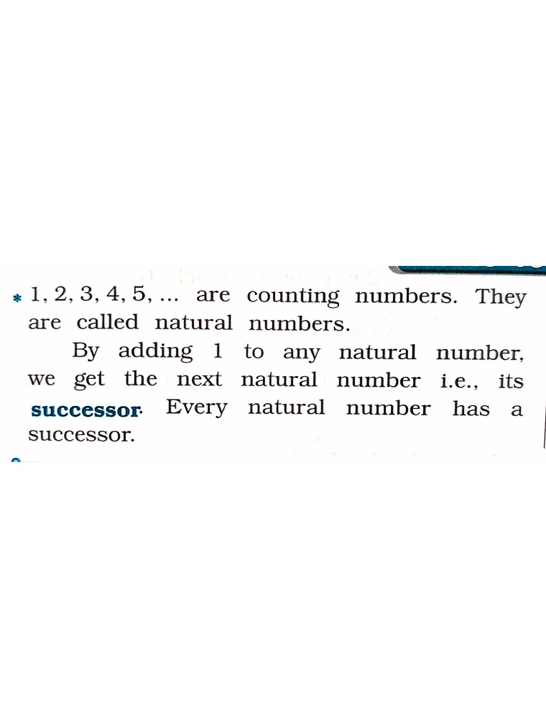 Std.6 ch.2 Whole Numbers Important Points | PDF