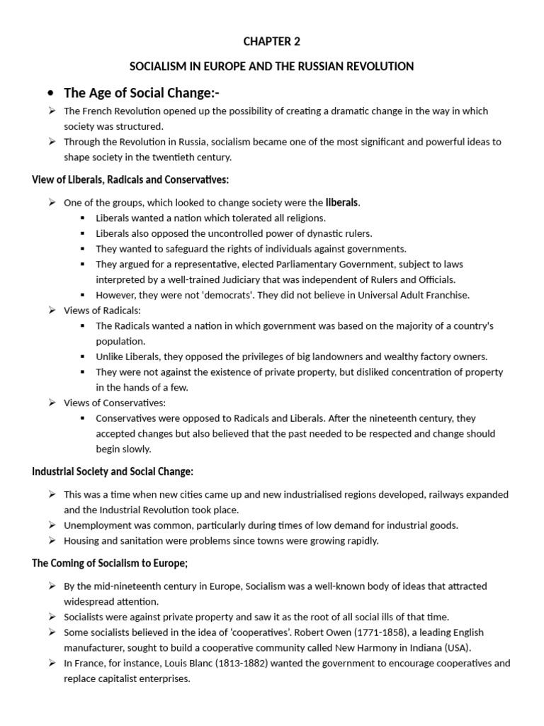 Class 9 History Chapter 2 | PDF | Russian Empire | Socialism