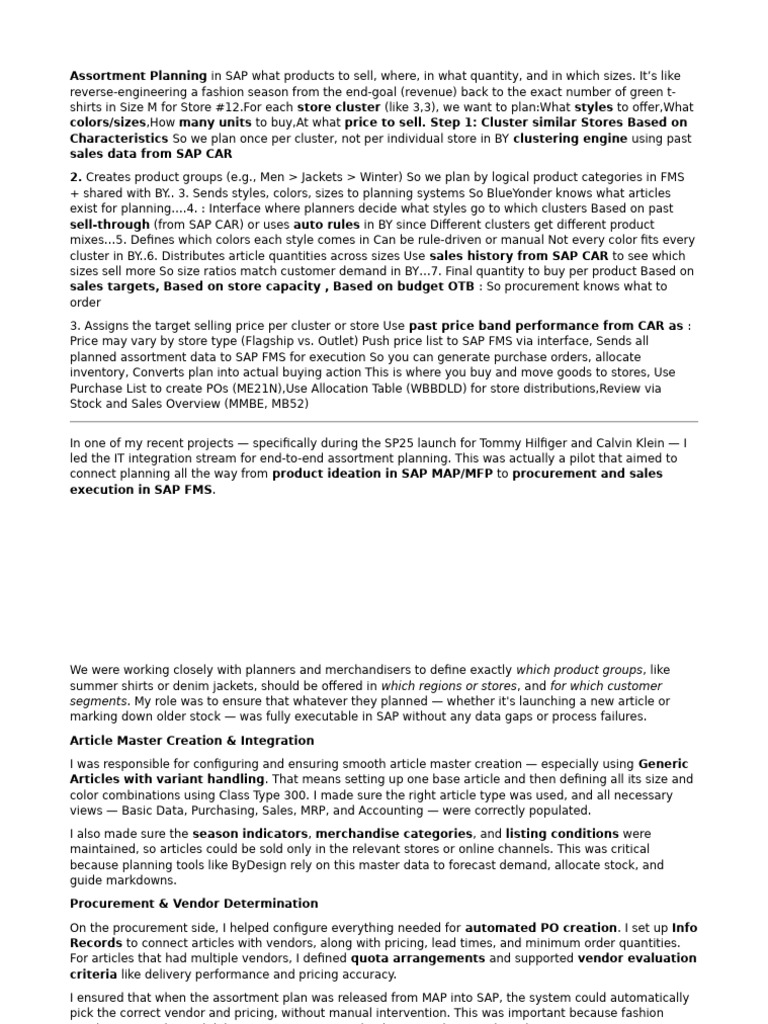Assortment Space Optimization in SAP | PDF | Pricing | Point Of Sale