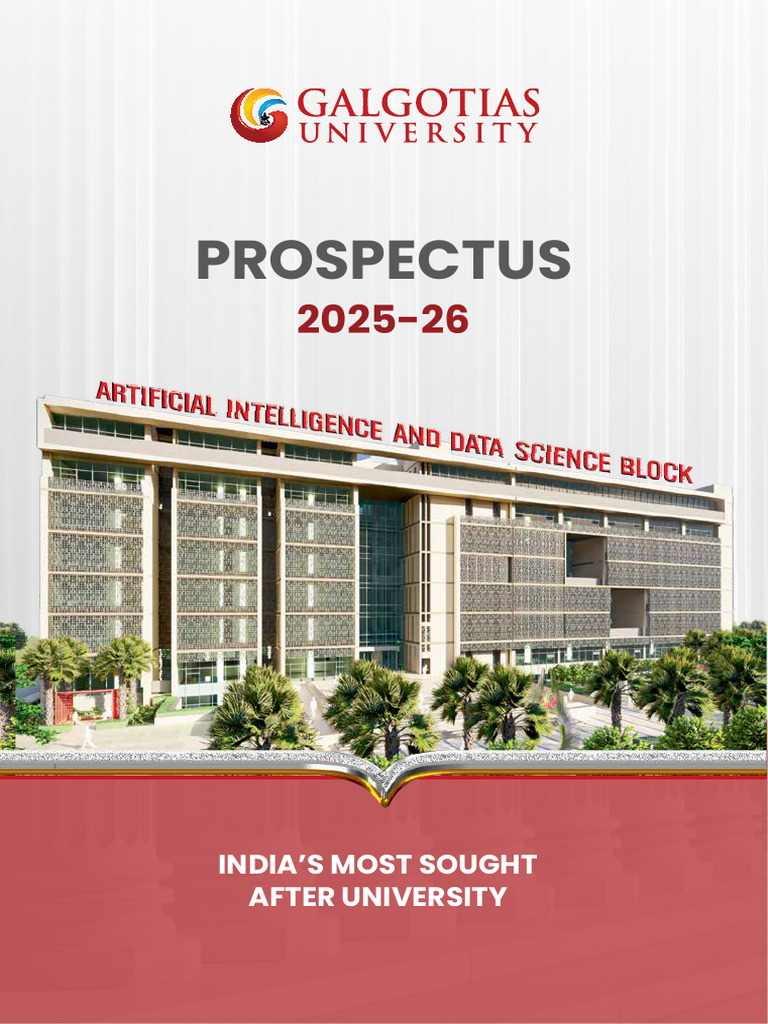 Galgotias University Prospectus 2025 | PDF | Learning | Pedagogy