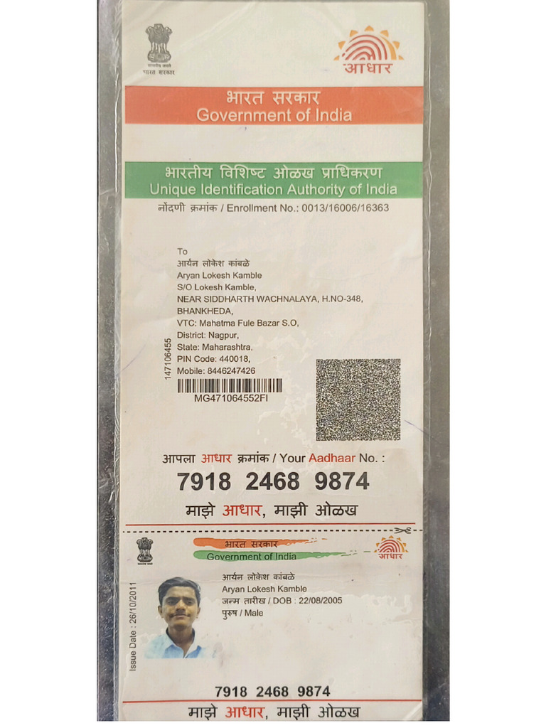 Aryan Aadhar | PDF