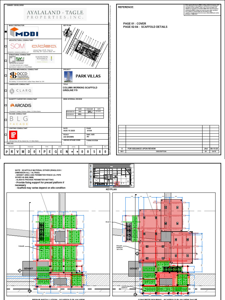 PRV PE 0058-0 - Column Working Scaffold Grid Line F-9 1 | PDF | Makati ...