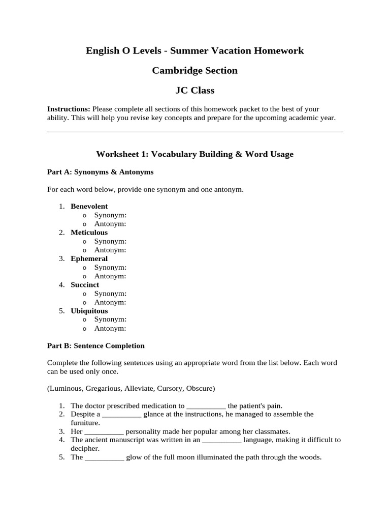 JC English 1 | PDF | Linguistics | Grammar