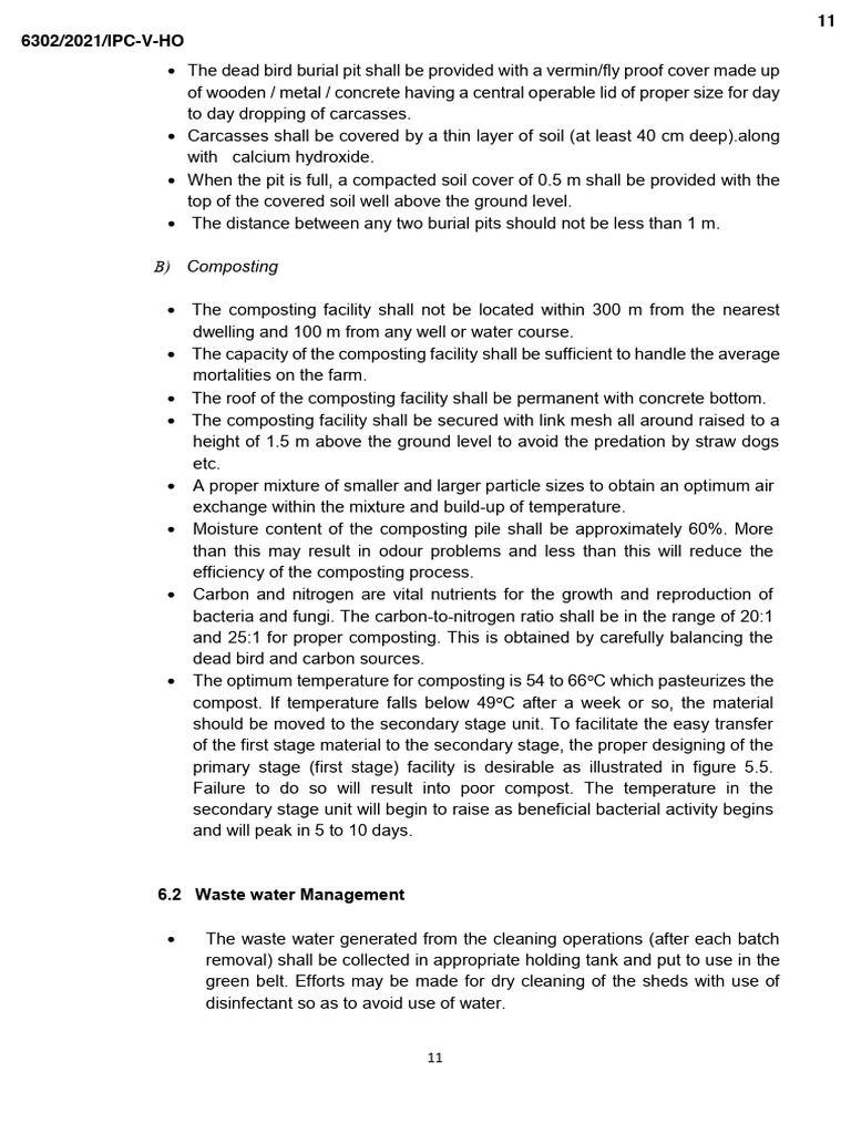 Poultry Farm Waste Management Guidelines | PDF | Compost | Soil