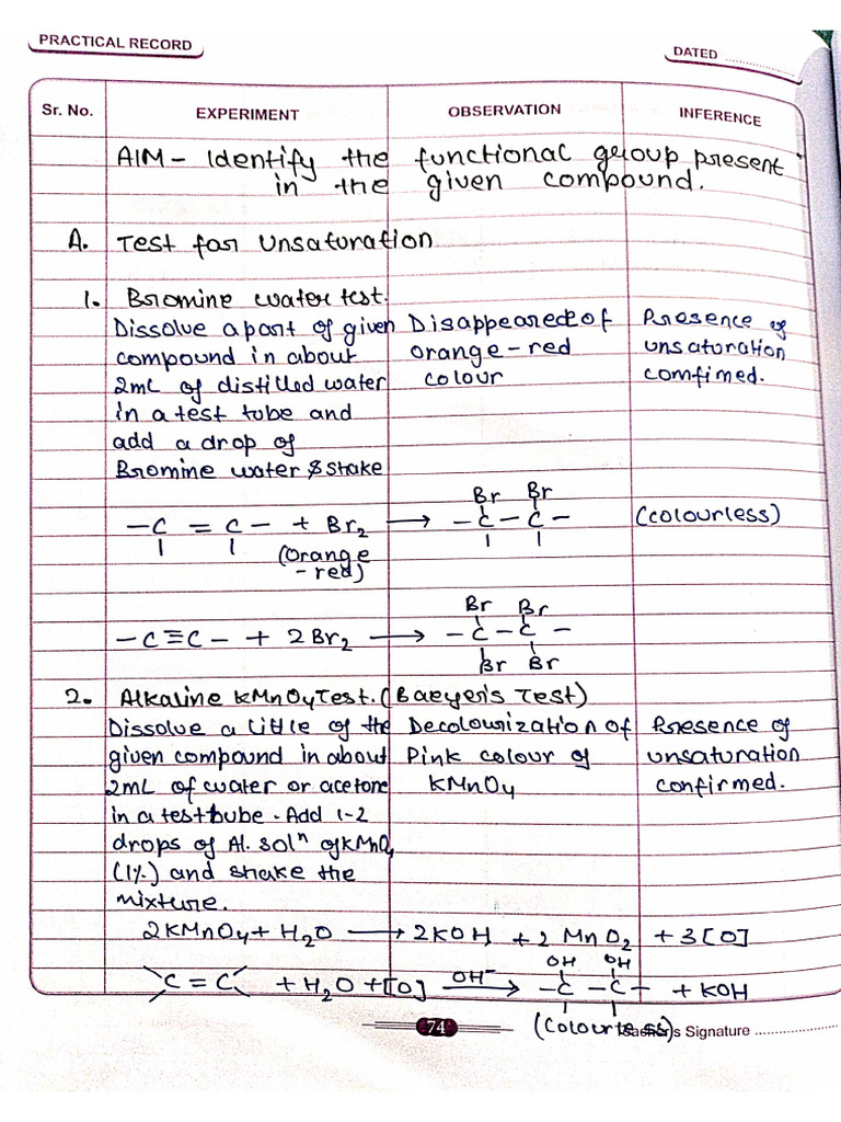 Identification of Functional Group | PDF