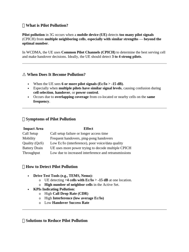 22) Pilot Pollution in 3G | PDF