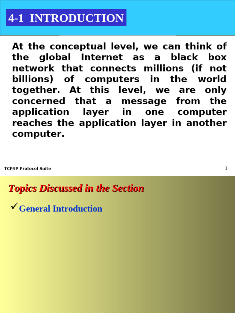 Unit4 - Introduction Network Layer | PDF | Computer Network | Port (Computer Networking)