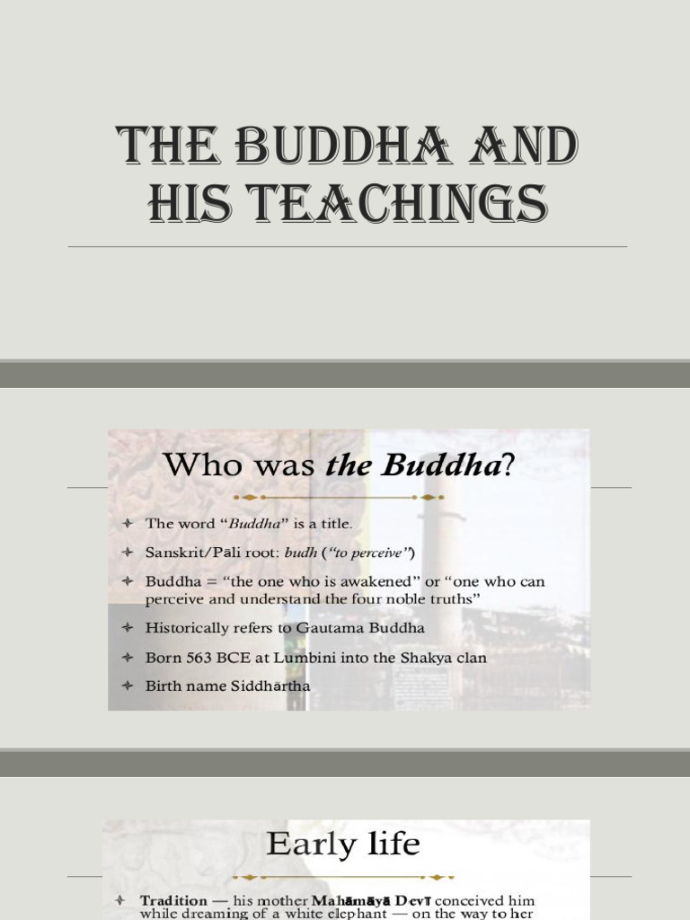 Teachings of Buddhism | PDF
