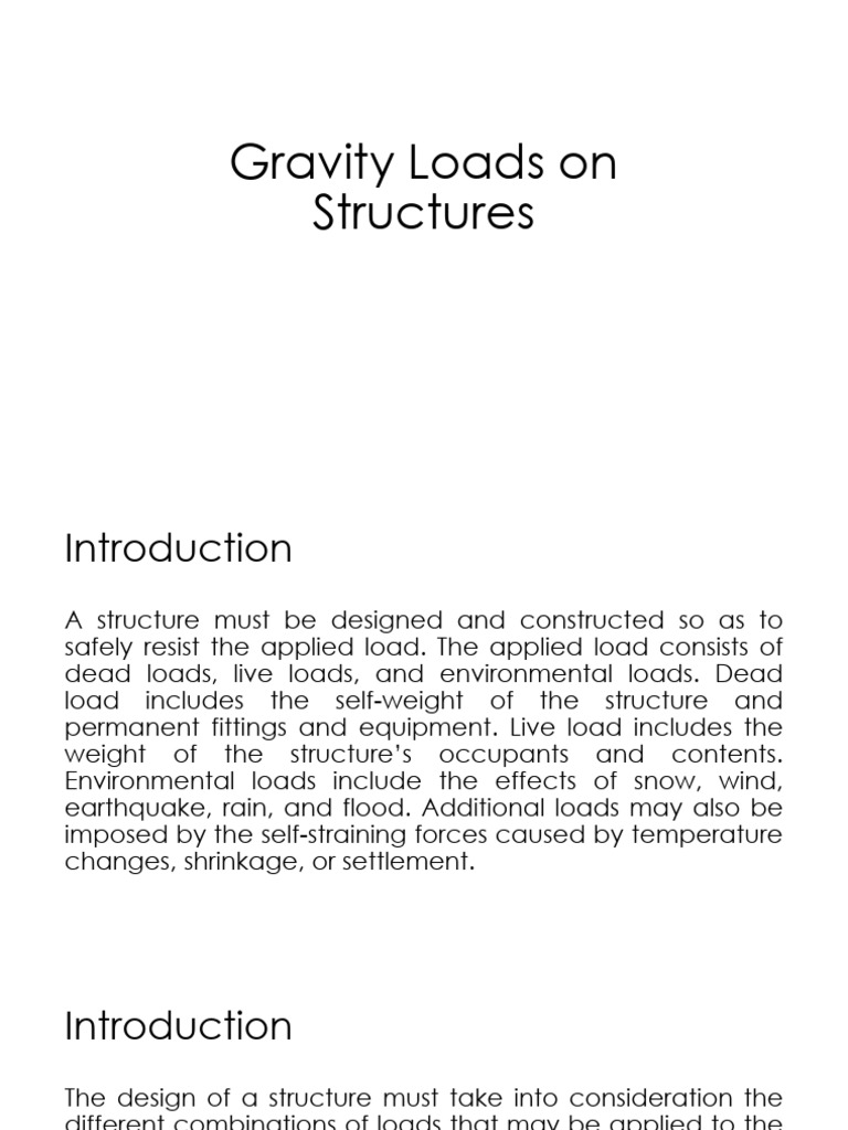 Understanding Gravity Loads in Structures | PDF | Structural Load ...
