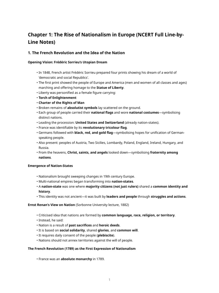 Rise of Nationalism Notes | PDF | German Empire | Prussia