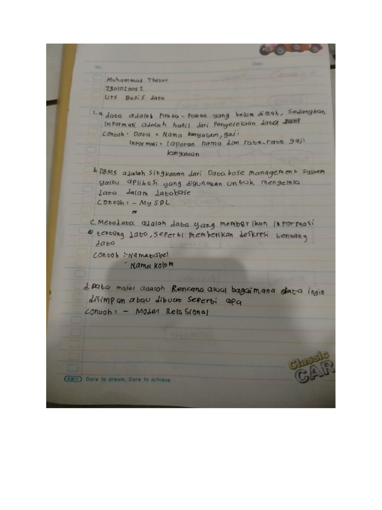 UTS Sistem Basis Data (Muhammad Thesar) | PDF