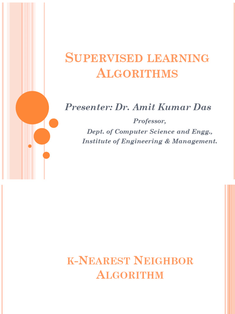 Day 4 - Supervised Learning (Classification) | PDF | Support Vector Machine | Entropy