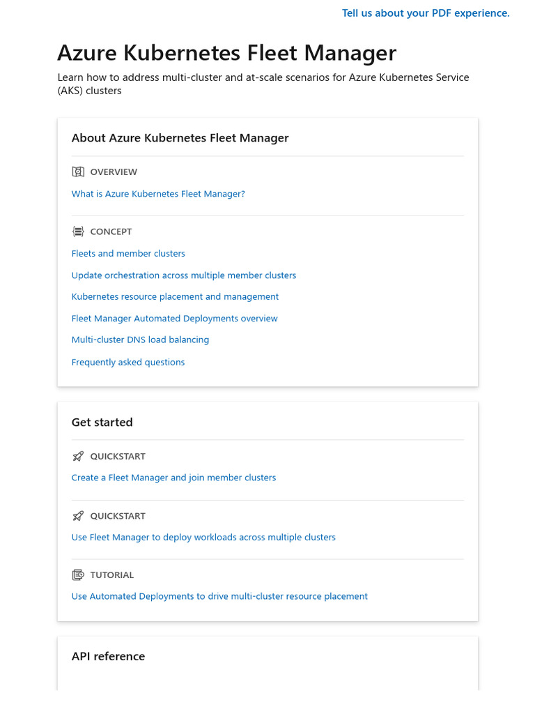 Azure Kubernetes Fleet Manager Guide | PDF | Computer Cluster ...