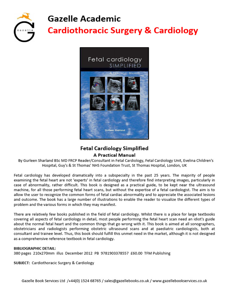 Fetal Cardiology Simplified Guide | PDF