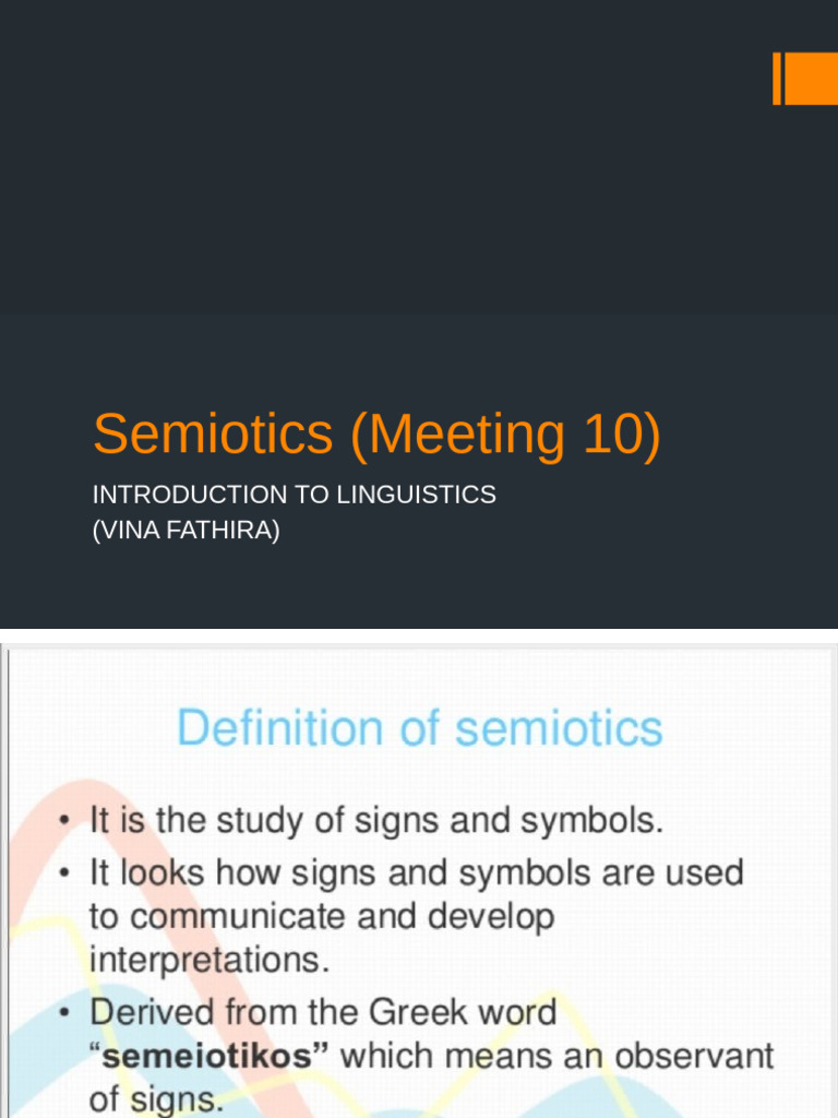 Semiotics (Meeting 10) | PDF