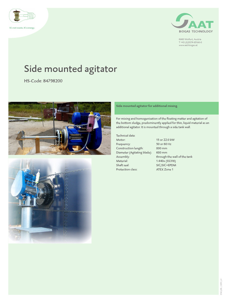 2.2.1 Side Mounted Agitator 1 | PDF