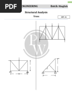 Truss Analysis (Question With Solution) | PDF | Truss | Force