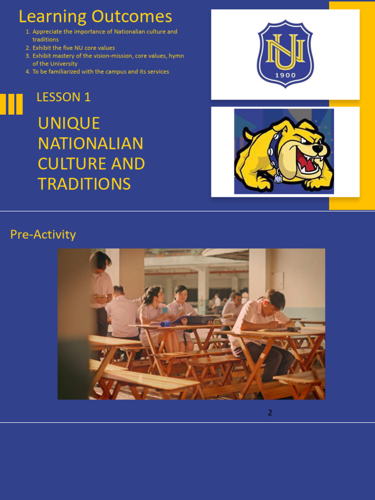 Lesson 1-Unique Nationalian Culture and Traditions 12-24 | PDF ...