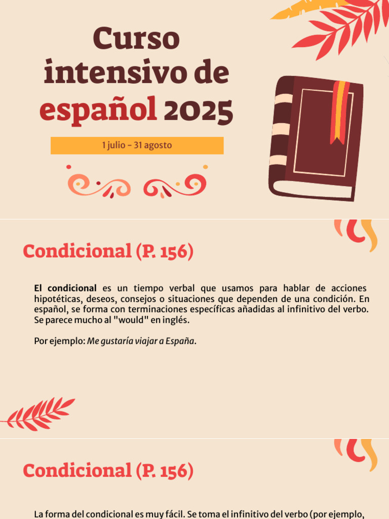Ejercicios de Condicional Simple y Compuesto | PDF | Verbo | Tipología ...