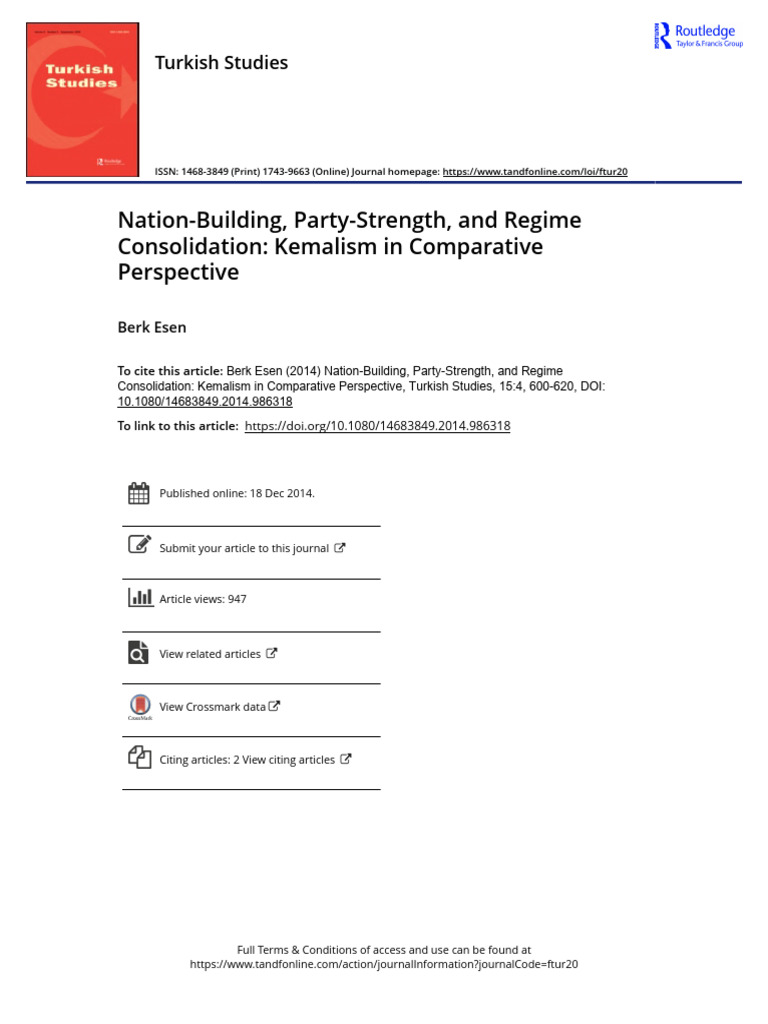 Kemalism: Nation-Building and Regime Analysis | PDF | Mustafa Kemal ...