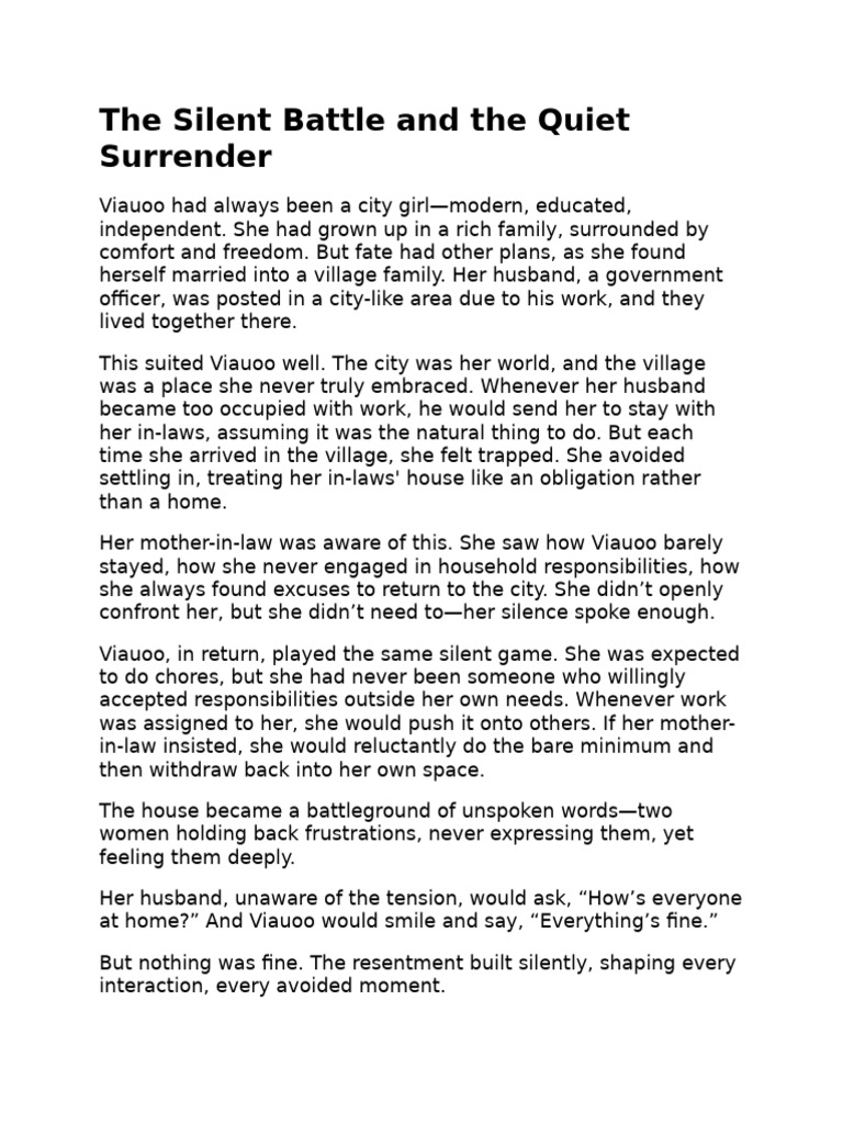 The Silent Battle and The Quiet Surrender | PDF